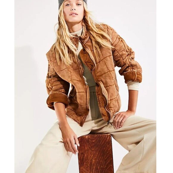 Free People | Jackets & Coats | Free People Dolman Quilted Knit Jacket ...
